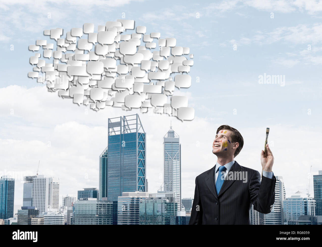 Business inspiration of young man Stock Photo - Alamy