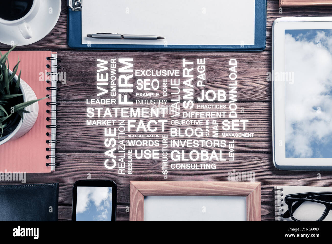 Modern workplace concept Stock Photo - Alamy