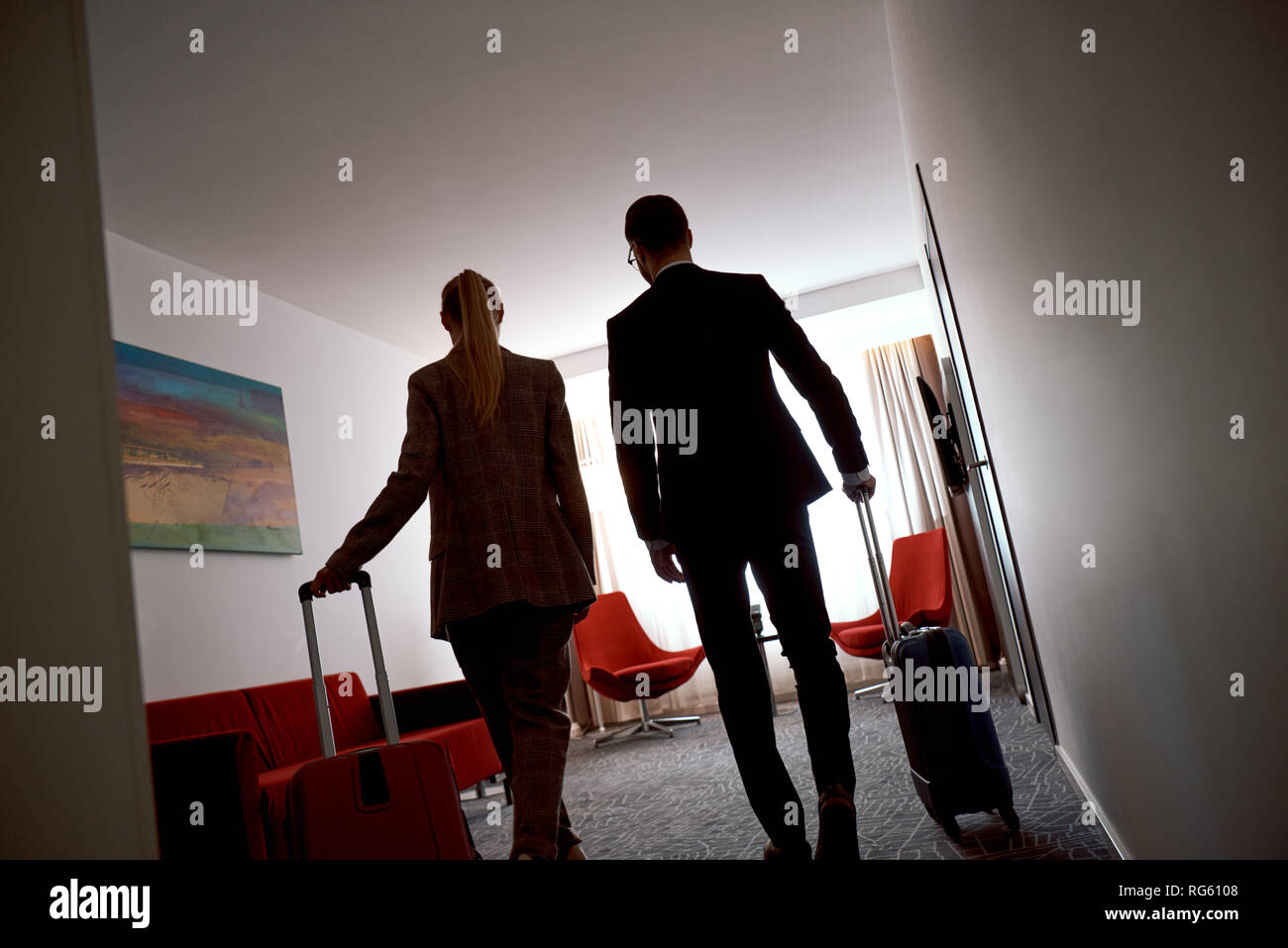 Businesswoman entering hotel room hi-res stock photography and images ...