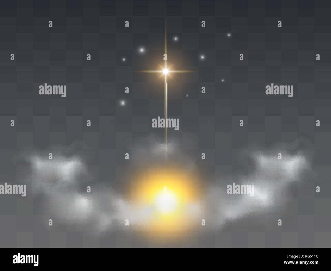 Christian religious design for Easter celebration, Christmas. Shining ...