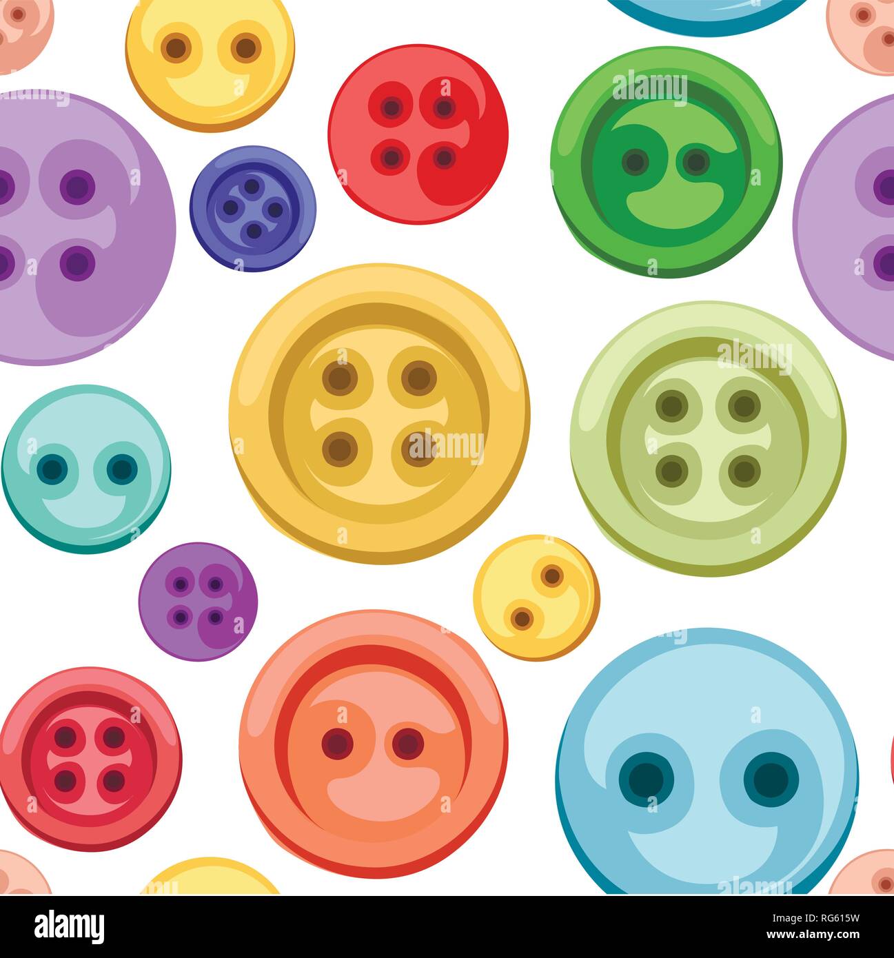 Seamless pattern. Bright plastic sewing buttons. Background for textile ...