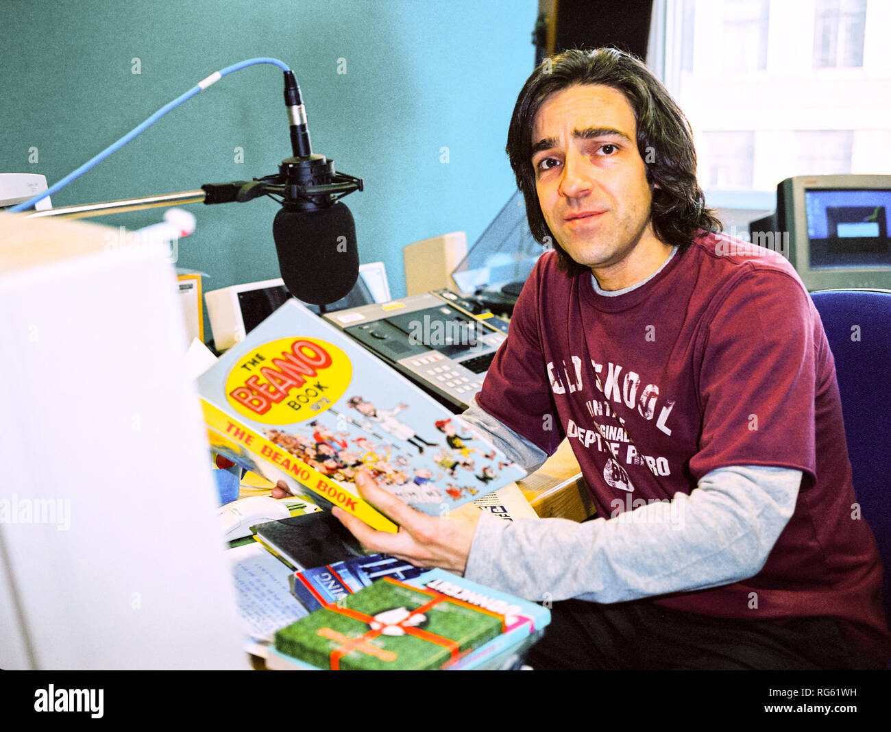 Andrew Collins, English writer and broadcaster photographed at the BBC ...