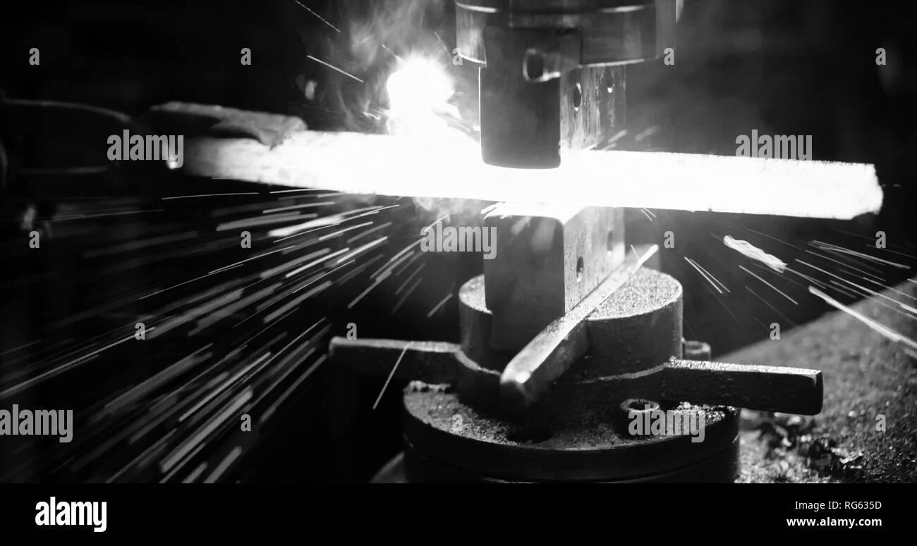 Hot iron forging Black and White Stock Photos & Images - Alamy