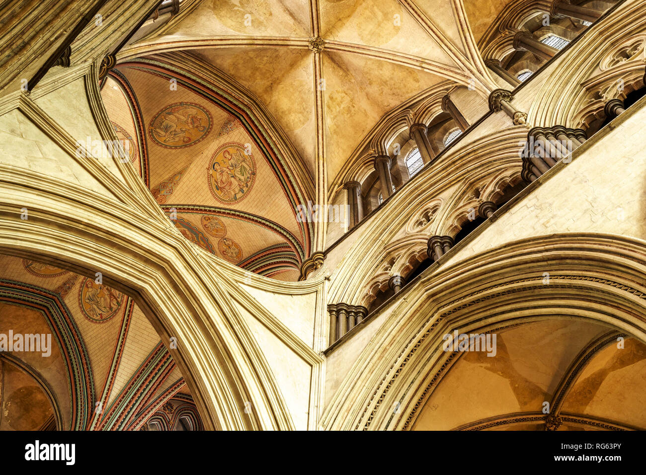 Salisbury Cathedral ceiling abstract Stock Photo - Alamy