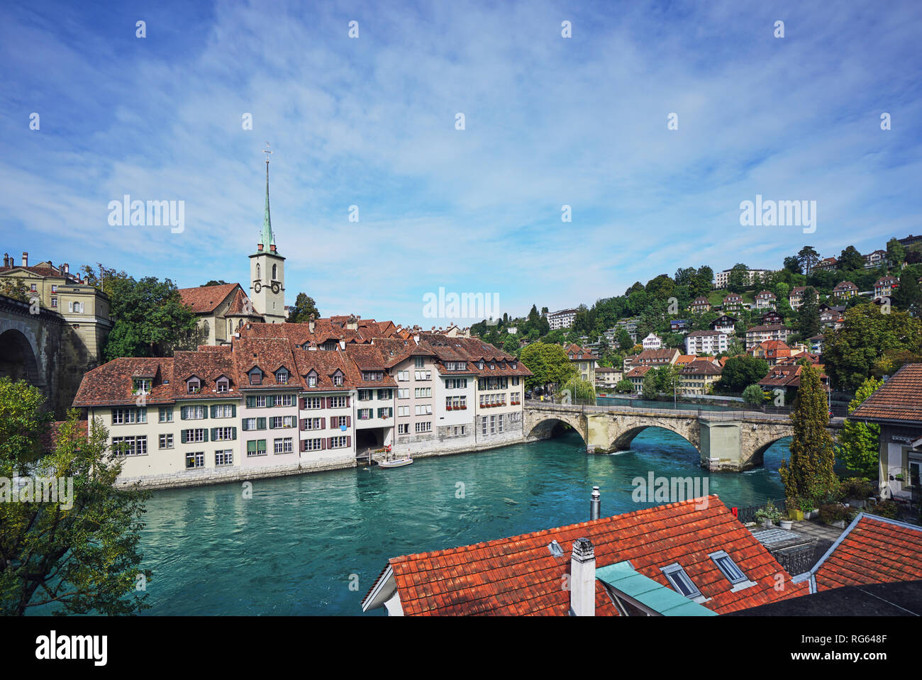 Panorama of capital Bern with Aare river, Switzerland Stock Photo - Alamy