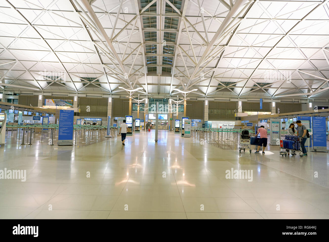 INCHEON, SOUTH KOREA - CIRCA JUNE, 2017: inside Incheon International ...