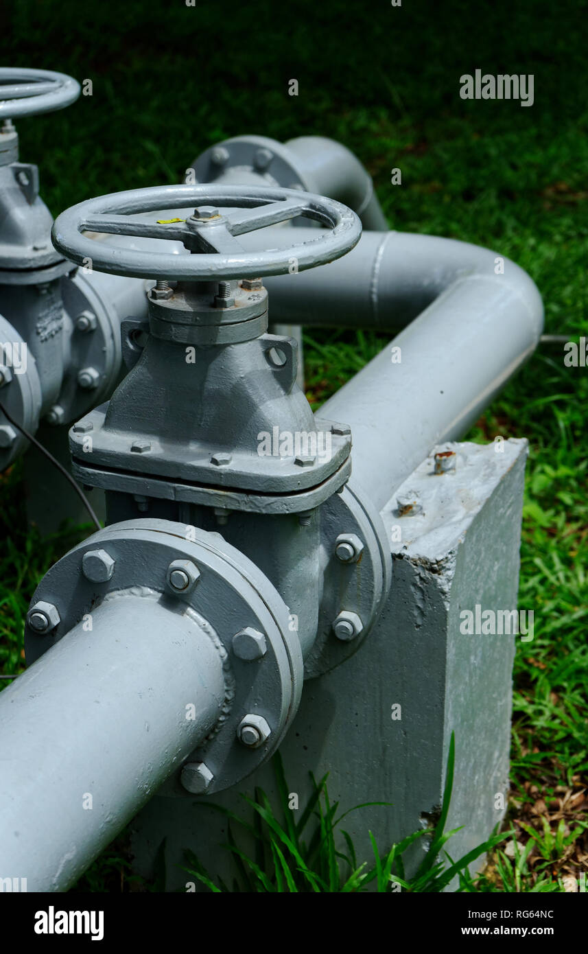 Metal pipe and valve Stock Photo - Alamy