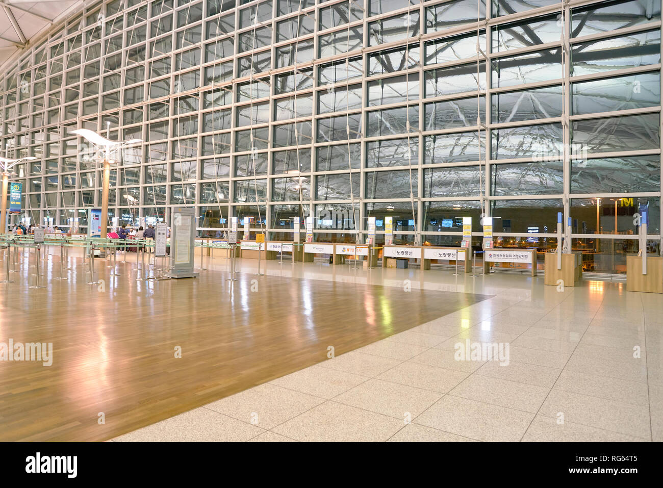 INCHEON, SOUTH KOREA - CIRCA JUNE, 2017: inside Incheon International ...