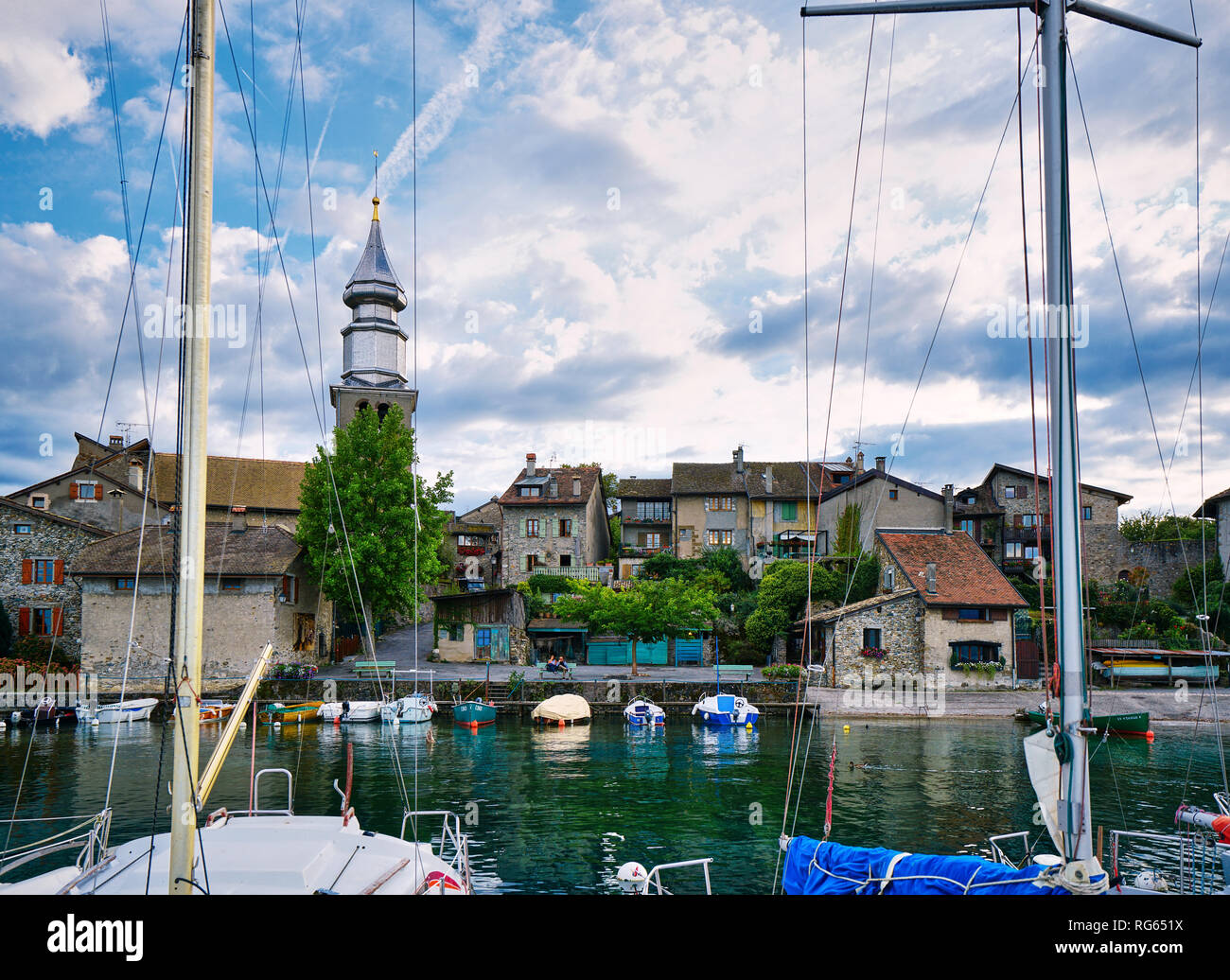 Photo from French town Yvoire Stock Photo - Alamy