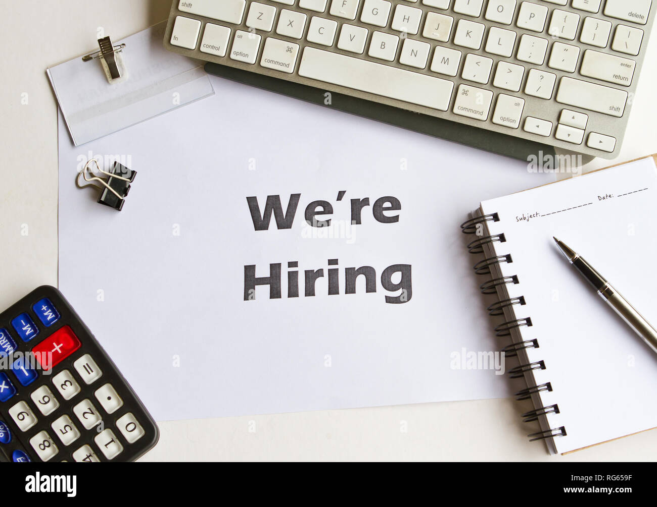 We are hiring Stock Photo - Alamy