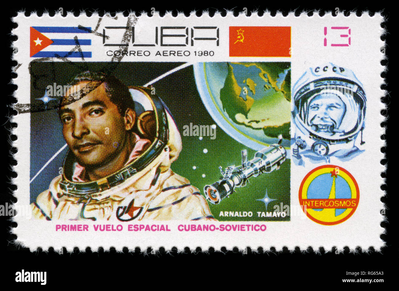 Postage stamp from Cuba in the Space series issued in 1980 Stock Photo ...