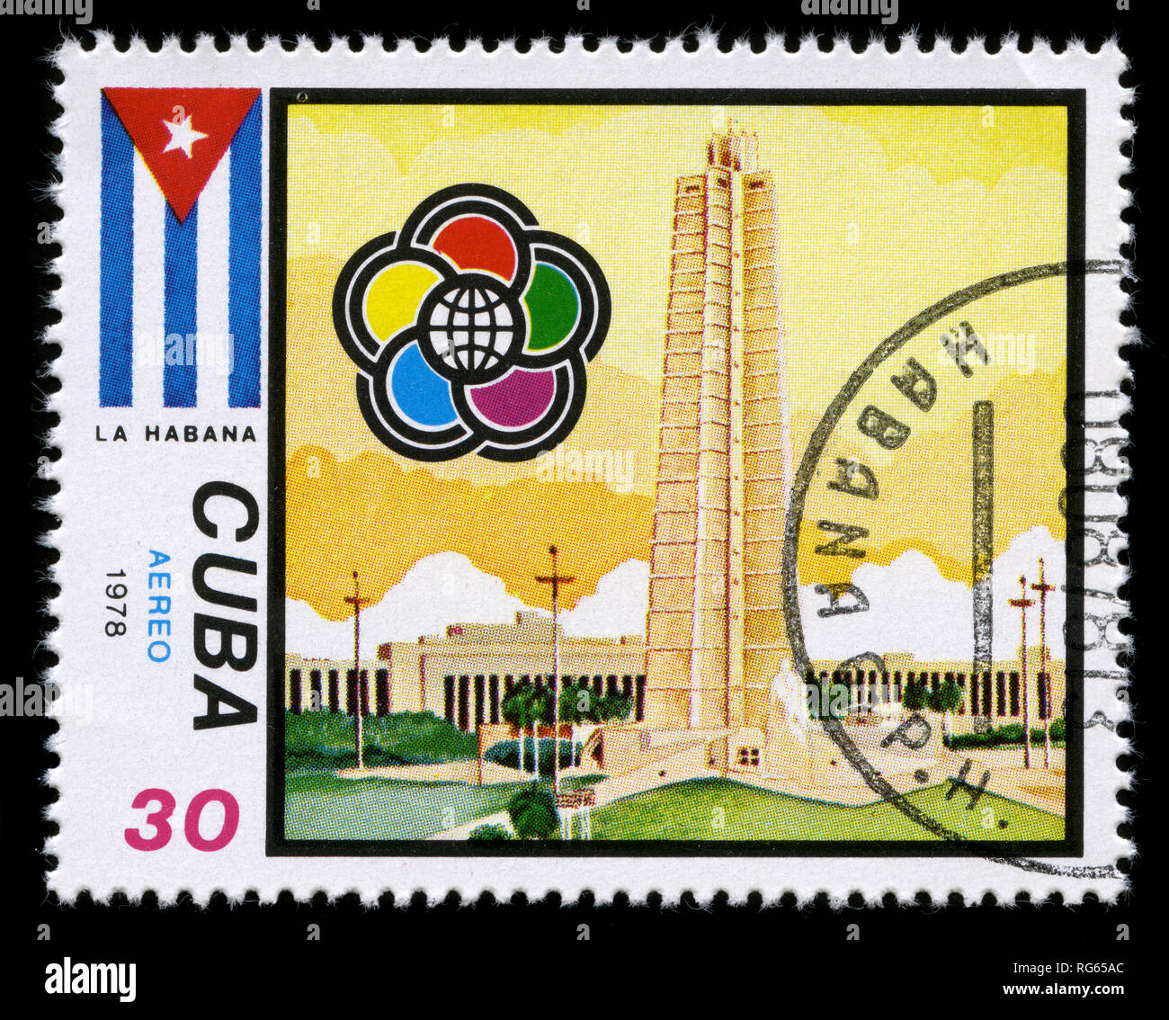 Postage stamp from Cuba in the 11th World Youth and Students' Festival ...