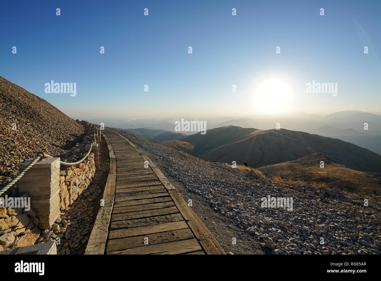 Sunset from Mount Nemrut, Turkey Stock Photo - Alamy