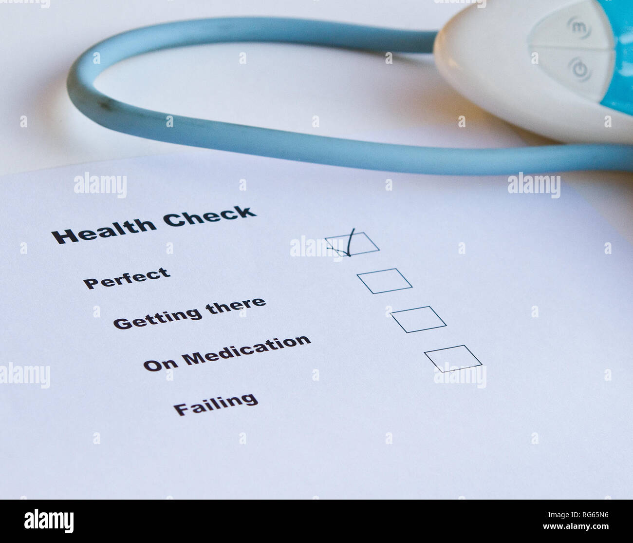 Health check or evaluation Stock Photo - Alamy
