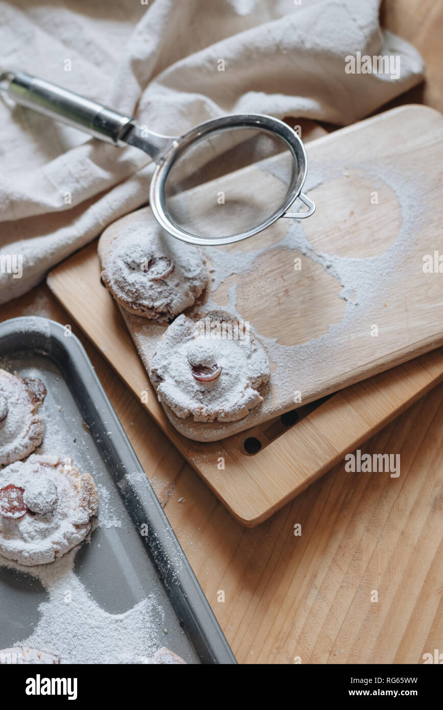Sieve on white background with sugar hi-res stock photography and ...