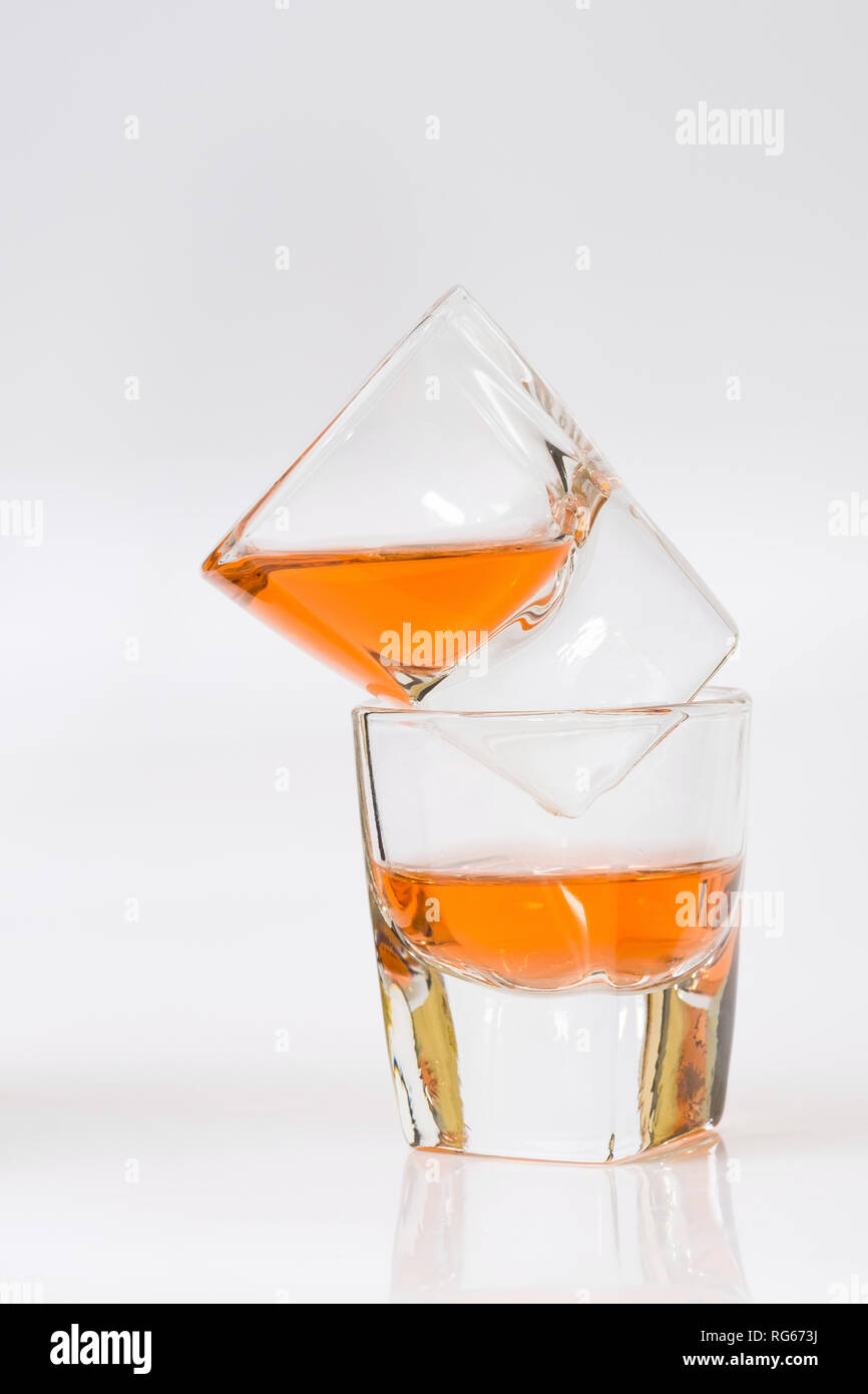 Stacking of shot glass Stock Photo - Alamy
