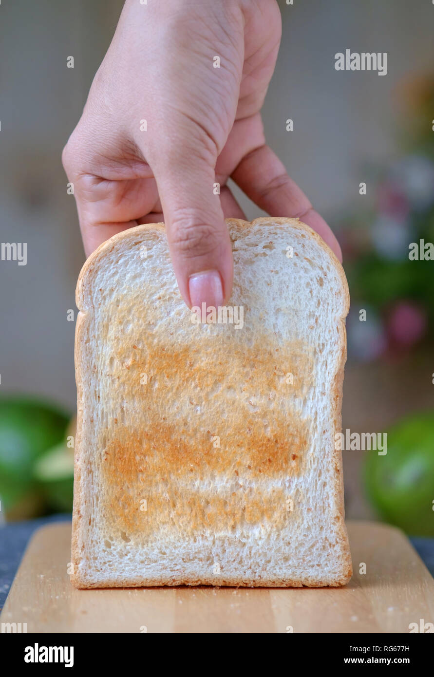 Toasted bread for breakfast Stock Photo - Alamy