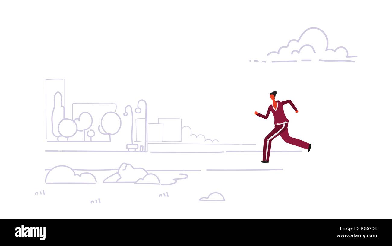 Female runner urban Stock Vector Images - Alamy