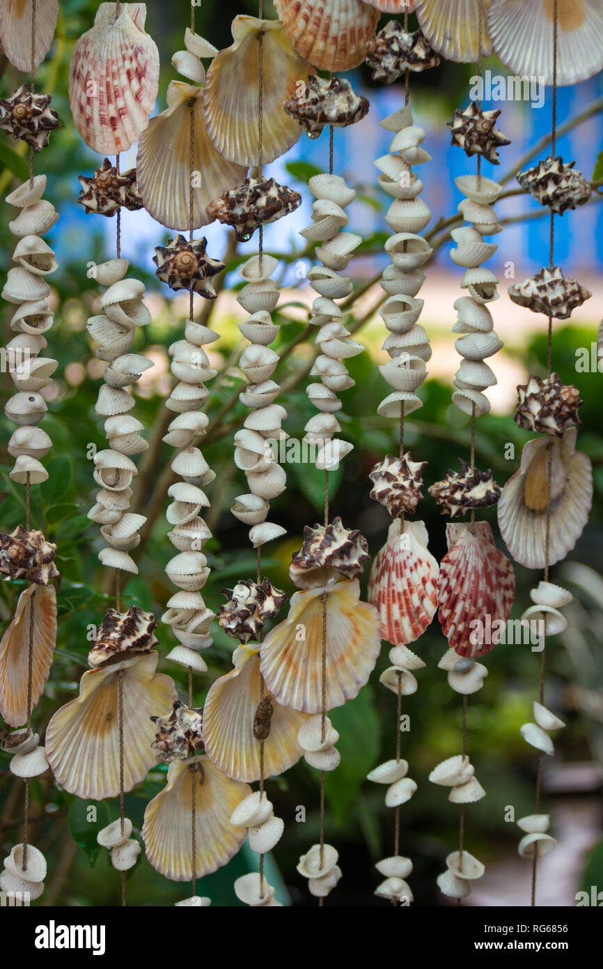 Hanging mobile of shell Stock Photo - Alamy
