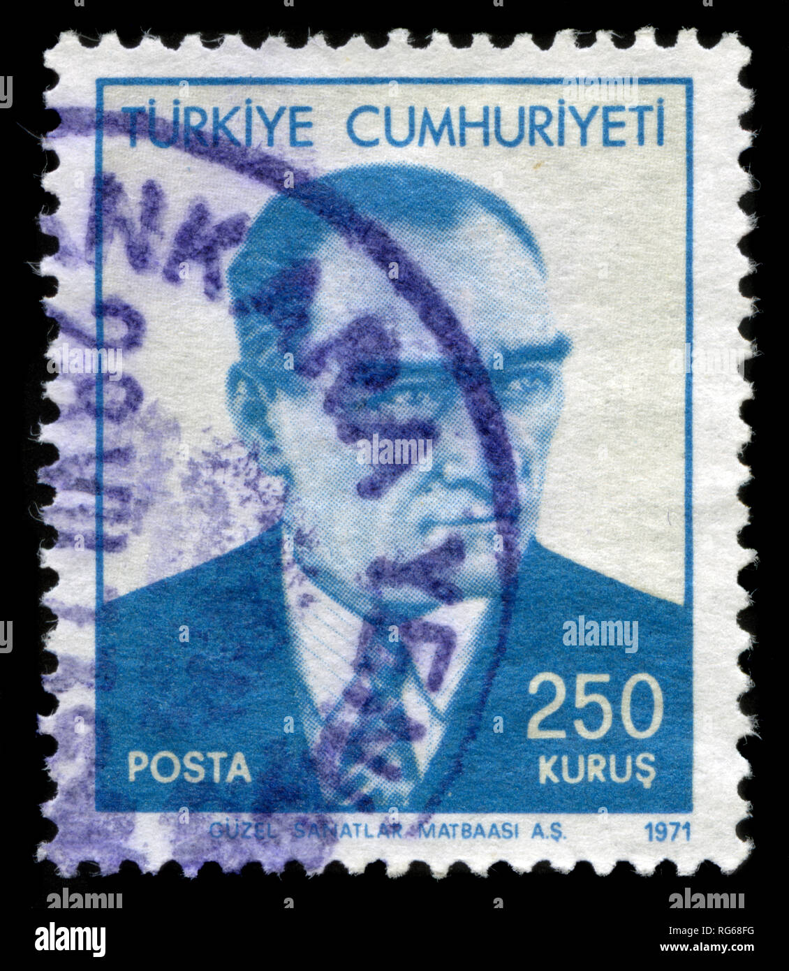 Postage stamp from Turkey in the Definitive Postage Stamps, 1971 ...