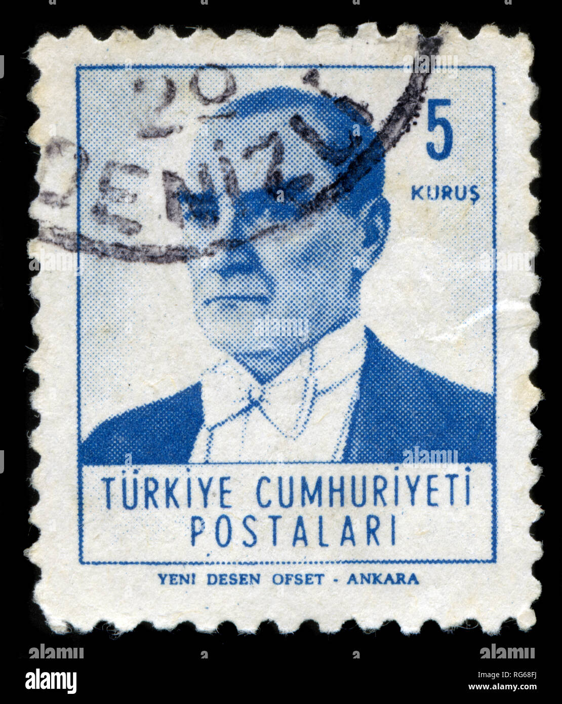 Postage stamp from Turkey in the Postal Stamps, Ataturk series issued ...