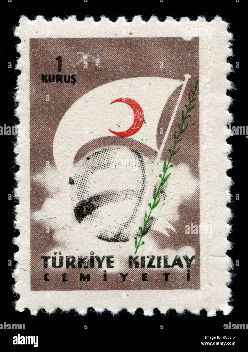 Postage stamp from Turkey in the Red Crescent Society, 1957 series ...