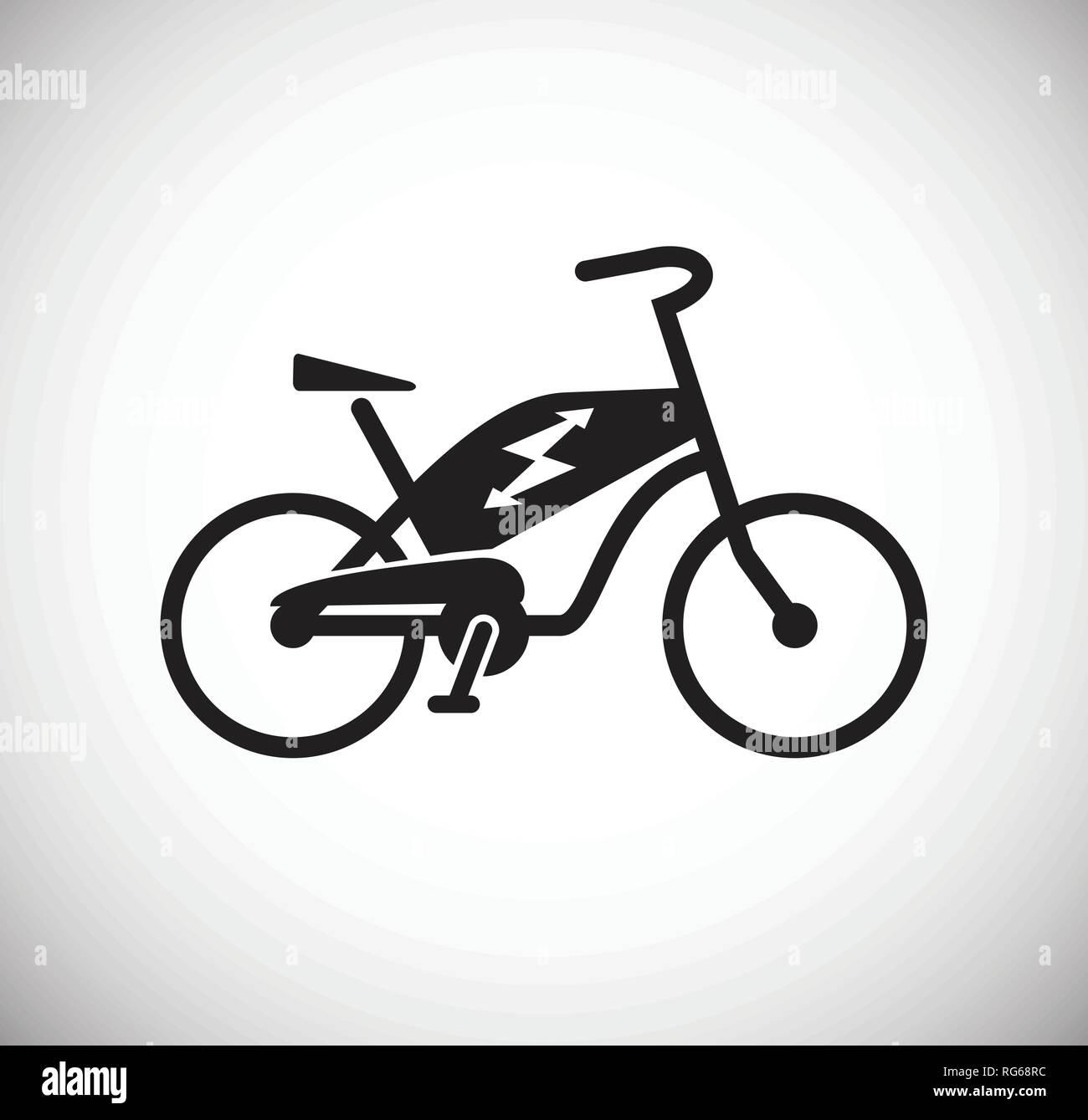 Bicycle icon on white background for graphic and web design, Modern ...