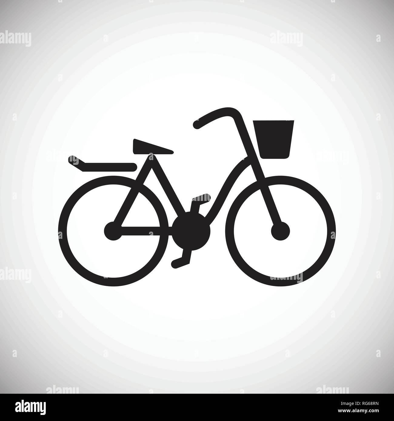 Bicycle icon on white background for graphic and web design, Modern ...