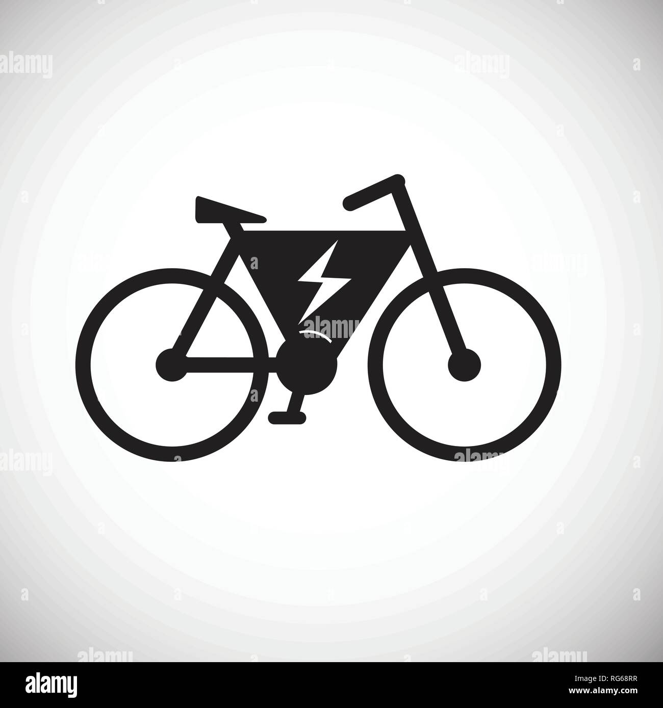 Bicycle icon on white background for graphic and web design, Modern ...
