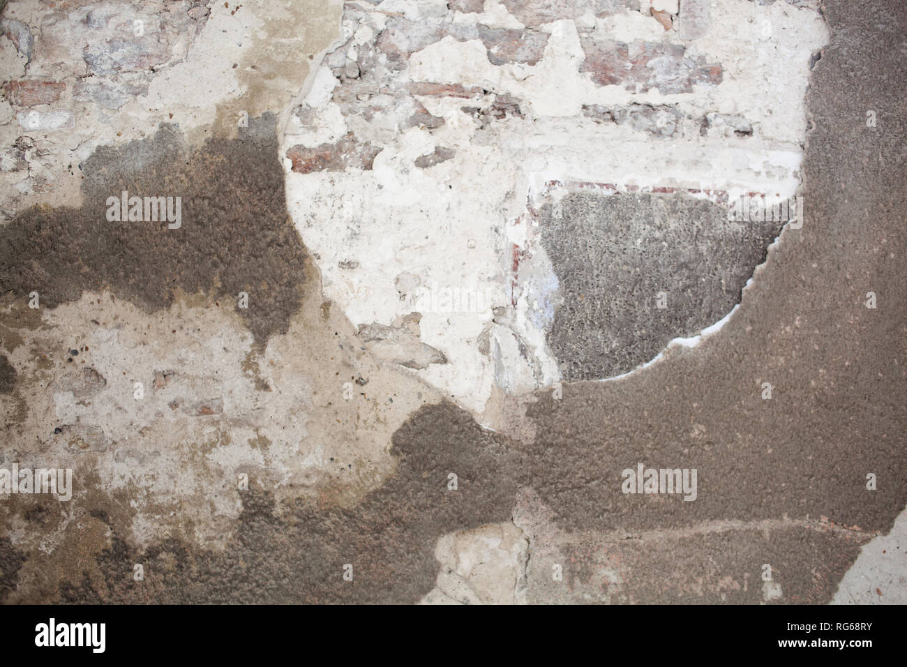 old medieval plaster and brick wall in shadow Stock Photo - Alamy