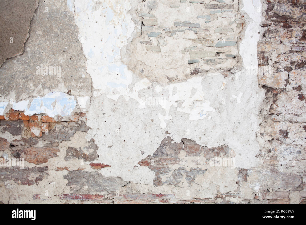 old medieval plaster and brick wall in shadow Stock Photo - Alamy