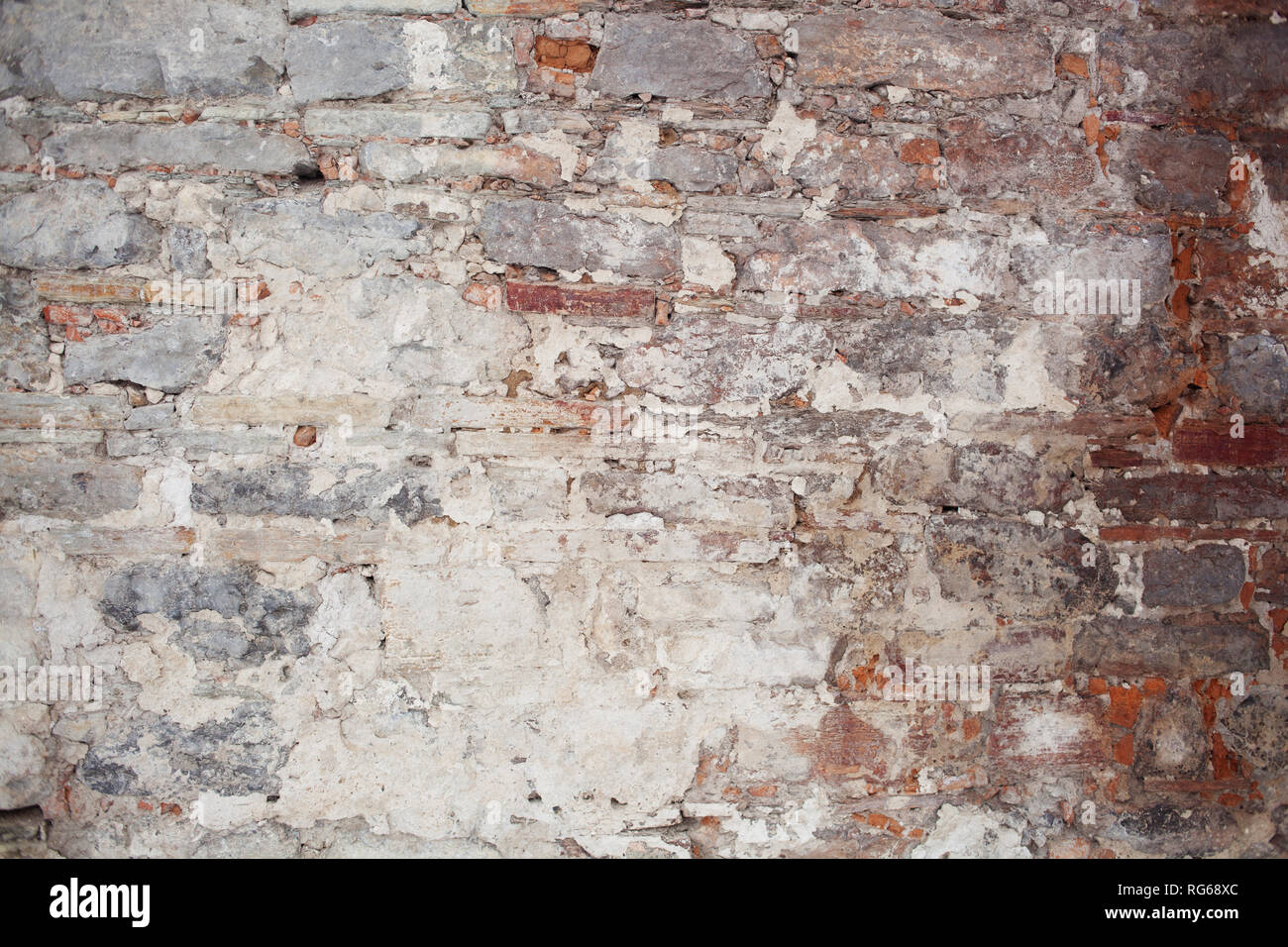 old medieval plaster and brick wall in shadow Stock Photo - Alamy