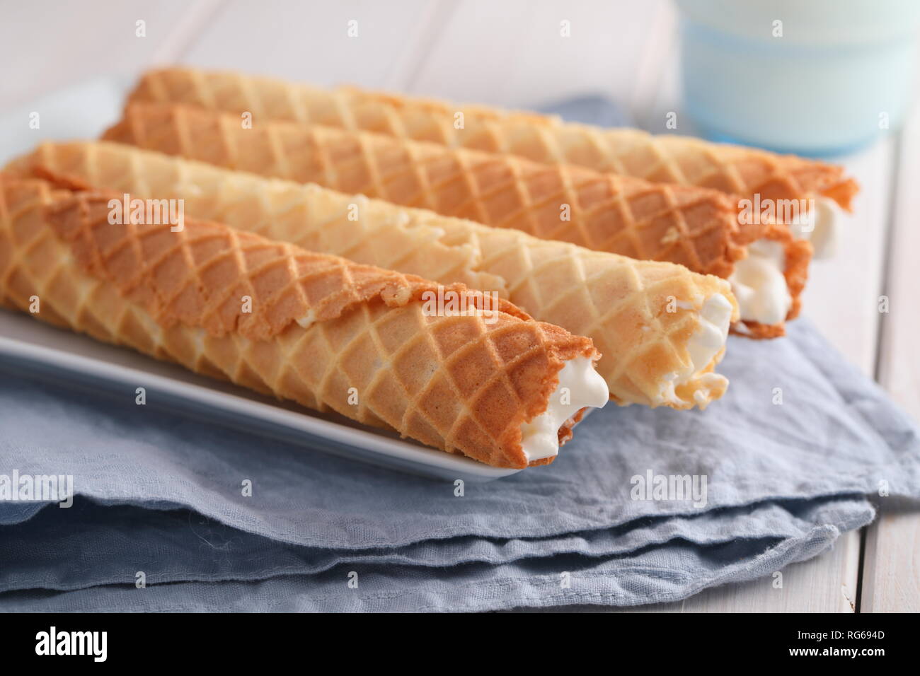 Rolled wafer hi-res stock photography and images - Alamy