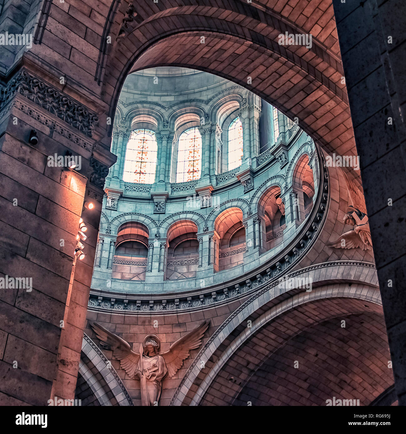 Interior basilica sacre coeur paris hi-res stock photography and images ...