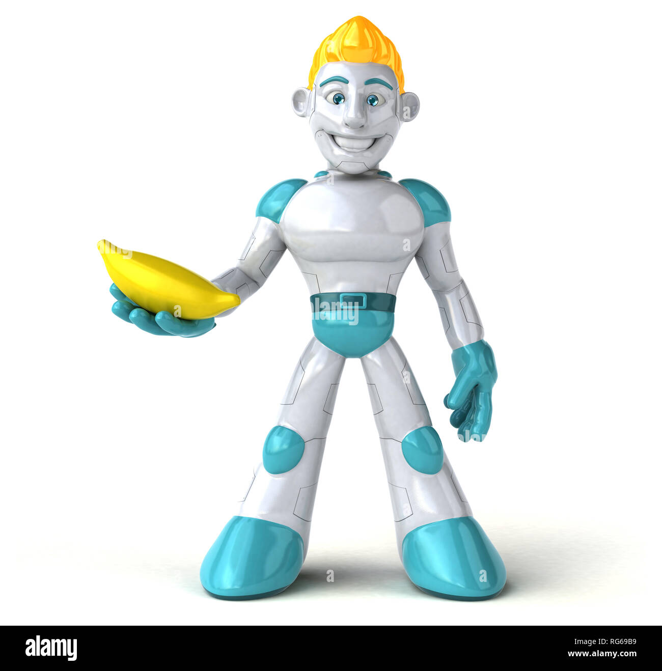 Robot - 3D Illustration Stock Photo - Alamy