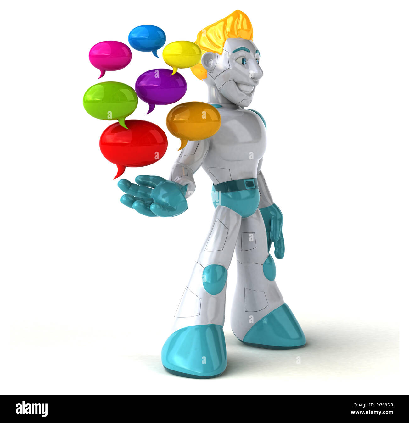 Robot - 3D Illustration Stock Photo - Alamy