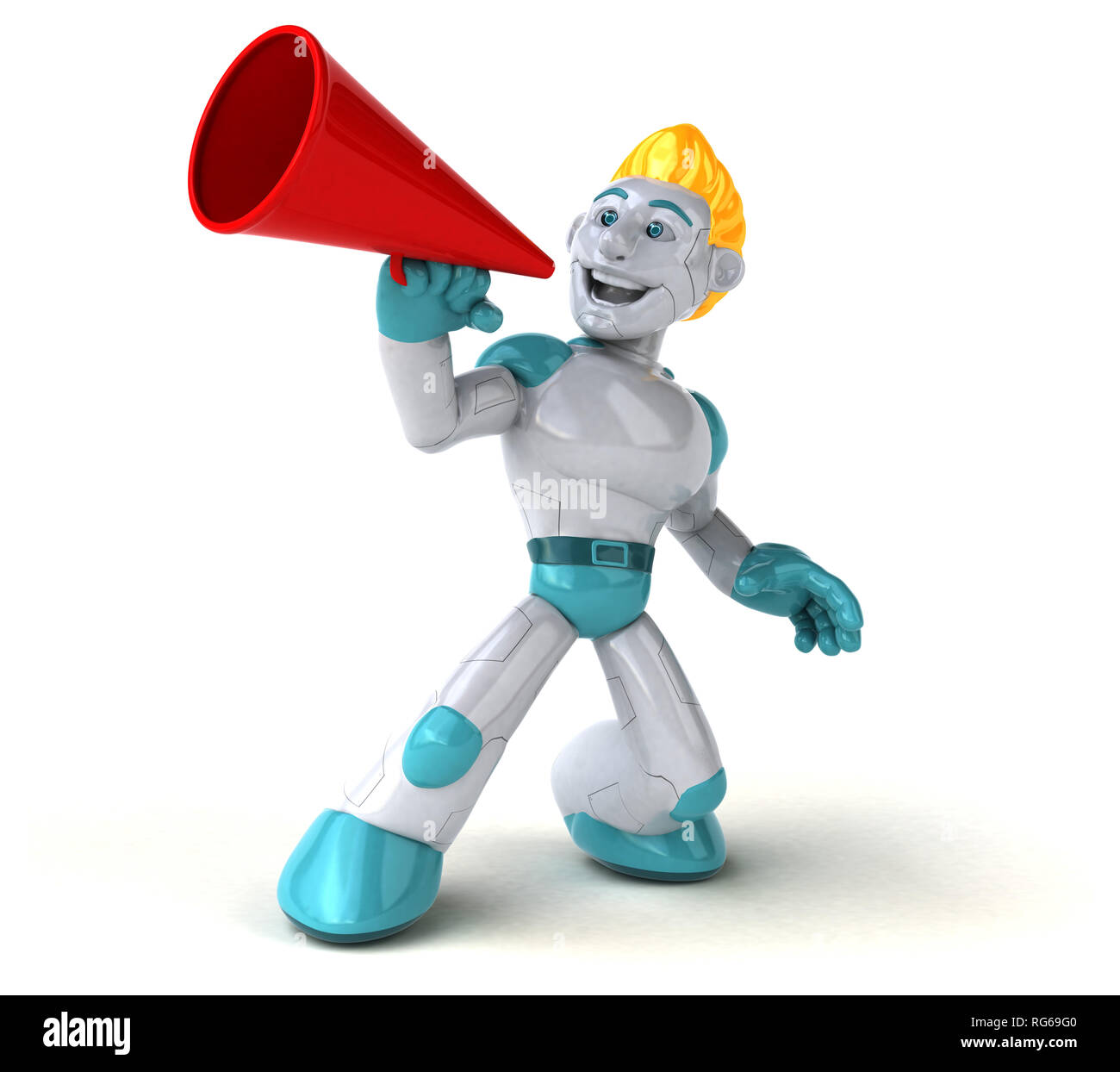 Robot - 3D Illustration Stock Photo - Alamy