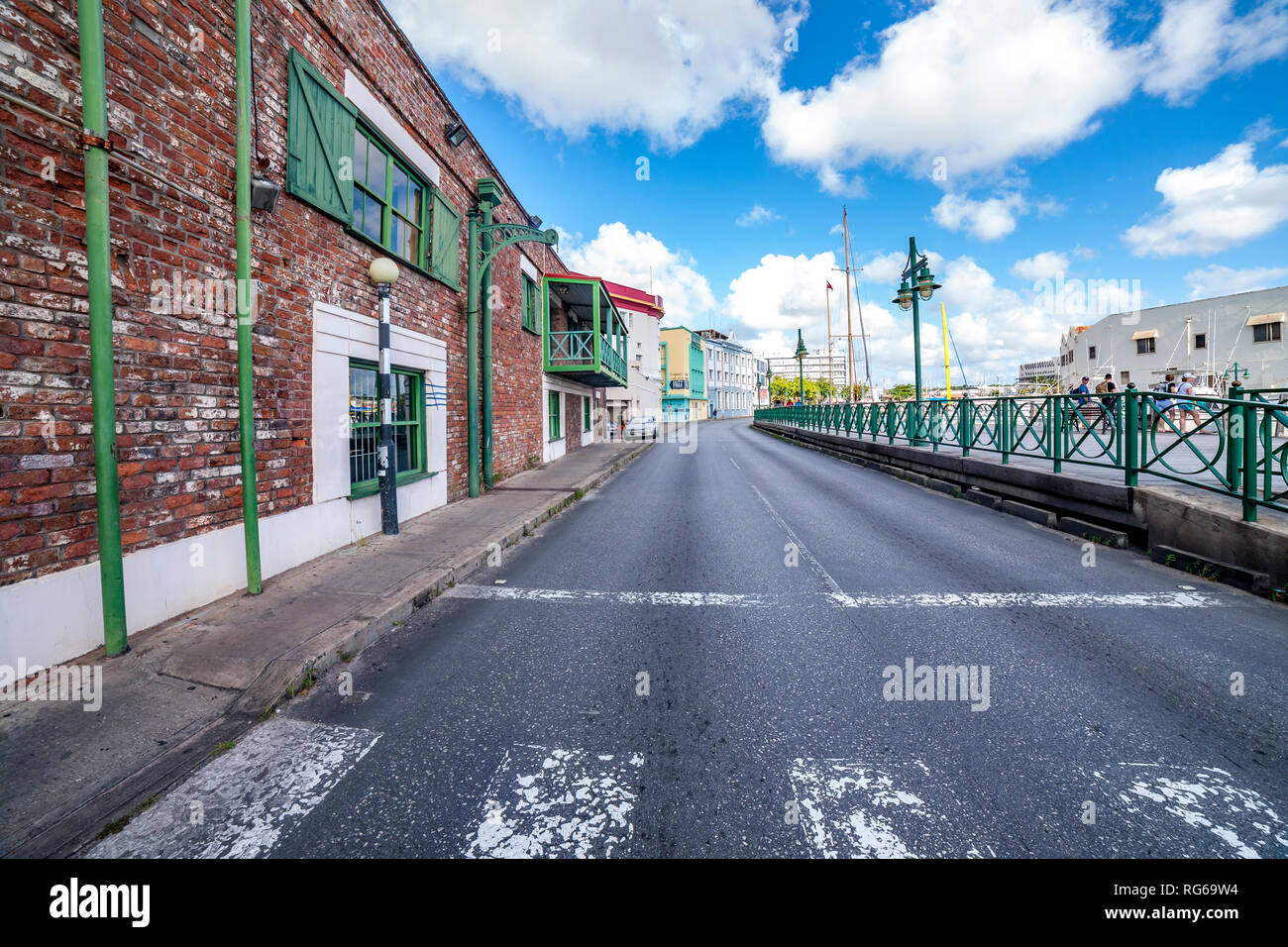 The Wharf road, Barbados Stock Photo - Alamy