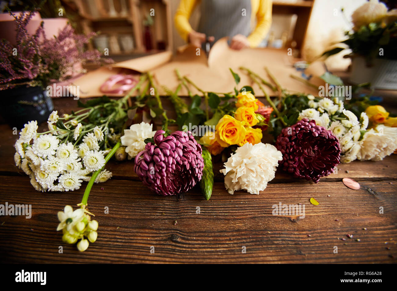 Beautiful Flowers in Flower Shop Stock Photo - Alamy