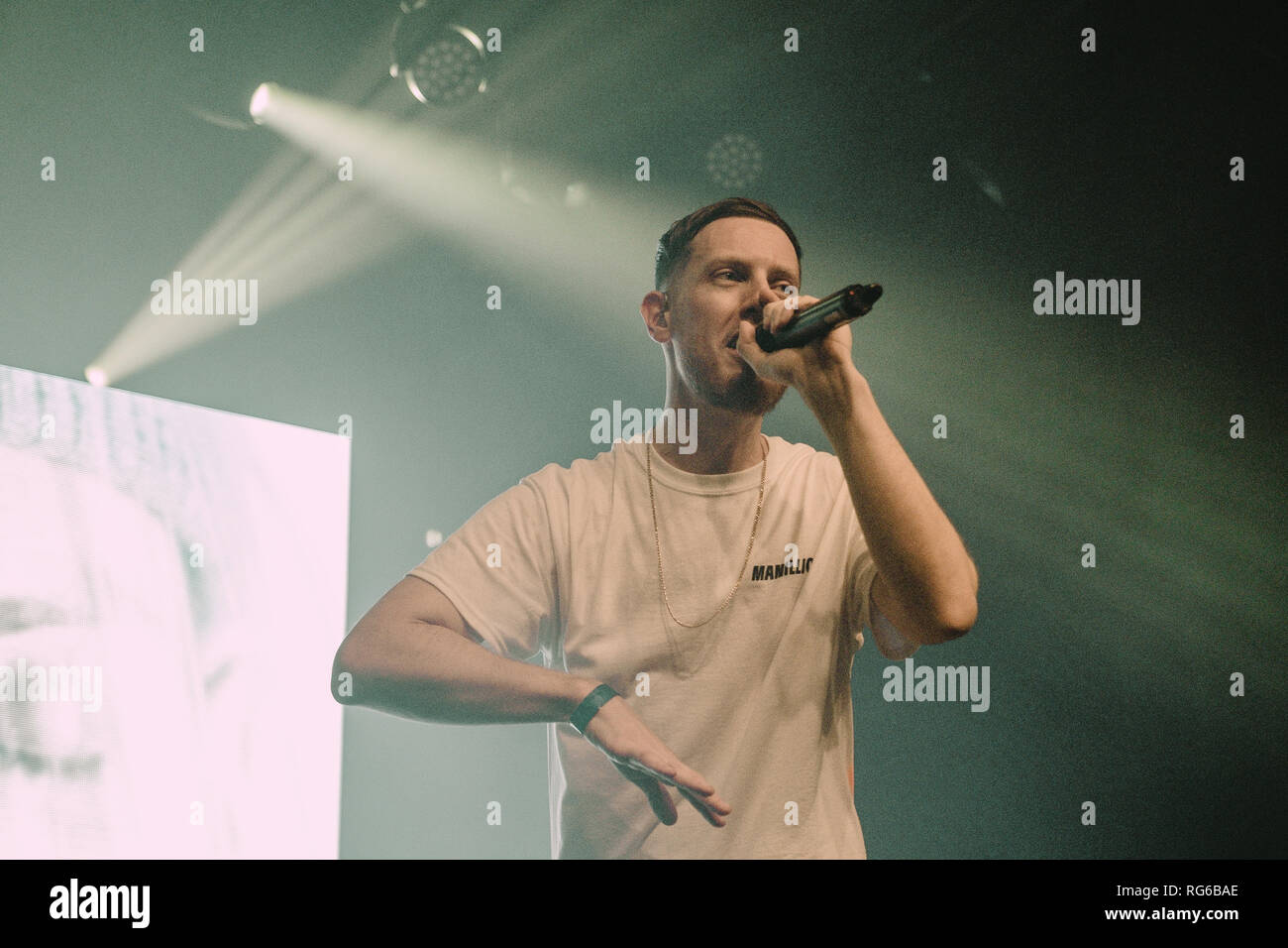 Switzerland, Bern - January 26, 2019. The Swiss rapper Manillio ...