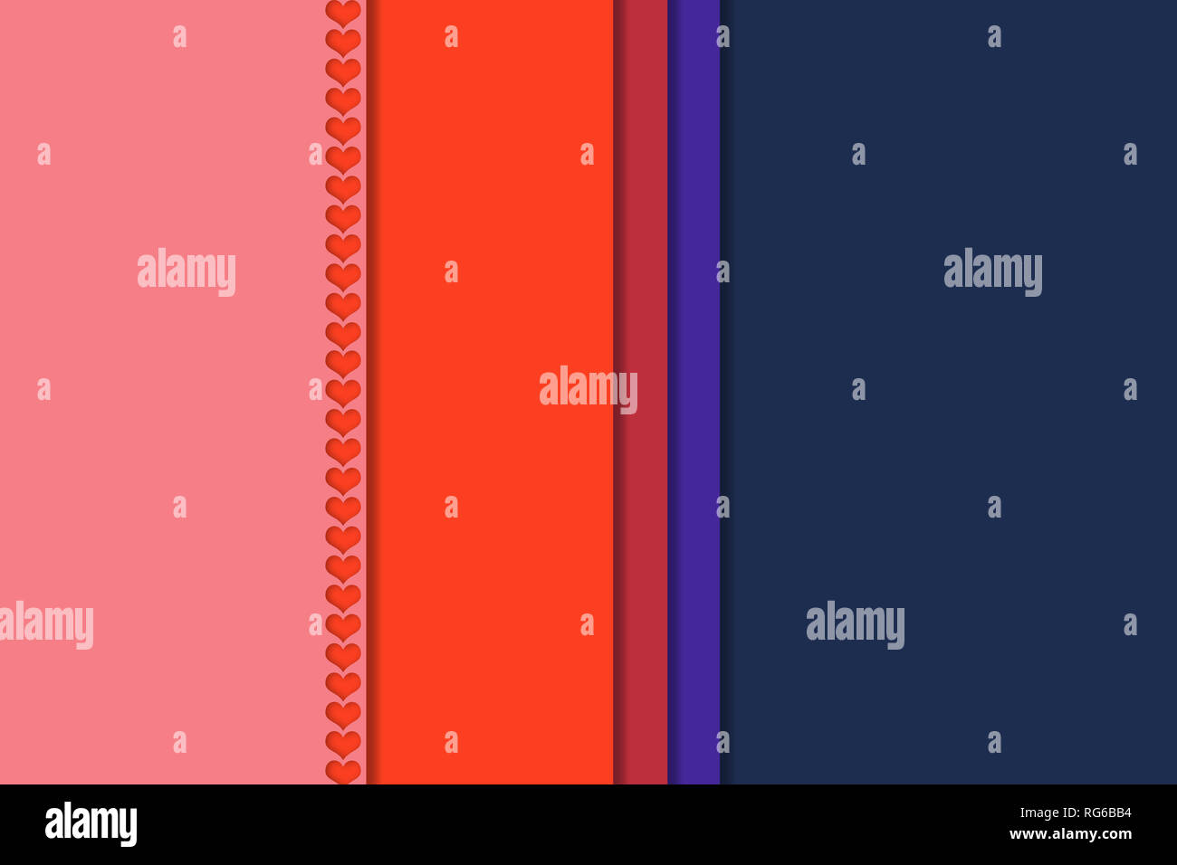 Pink, red, violet and purple background with small vertical hearts ...