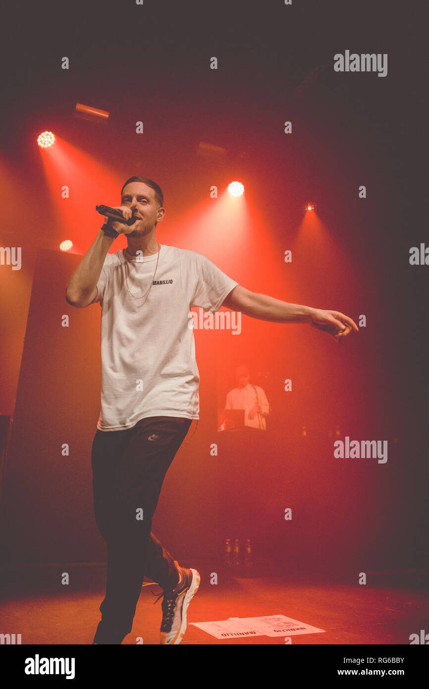 Switzerland, Bern - January 26, 2019. The Swiss rapper Manillio ...