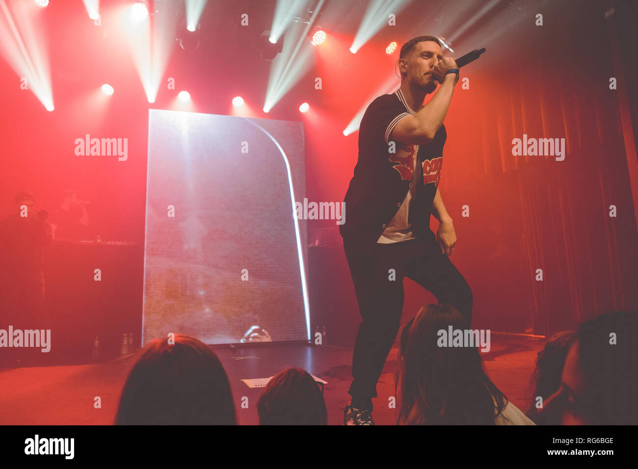 Switzerland, Bern - January 26, 2019. The Swiss rapper Manillio ...
