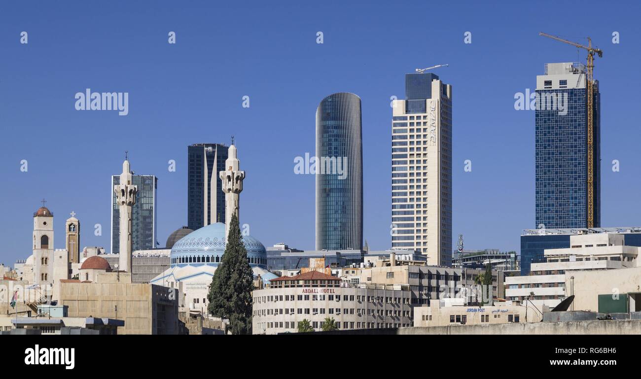 View to the modern part of the Jordanian capital Amman. In the ...