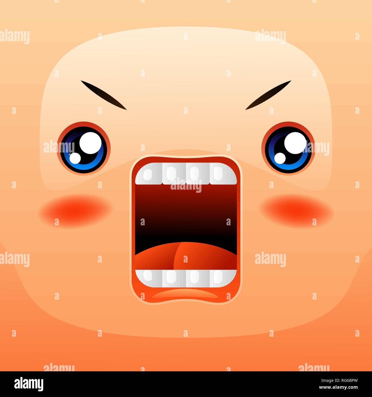 Angry girl face emoji hi-res stock photography and images - Alamy