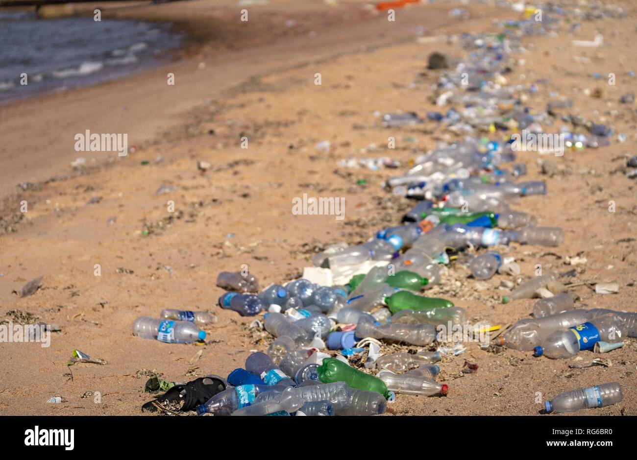 The sea has flushed vast amounts of plastic waste to this stretch of ...
