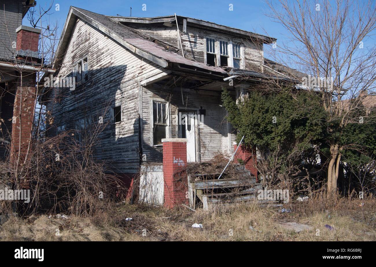 Detroit abandoned houses hi-res stock photography and images - Alamy