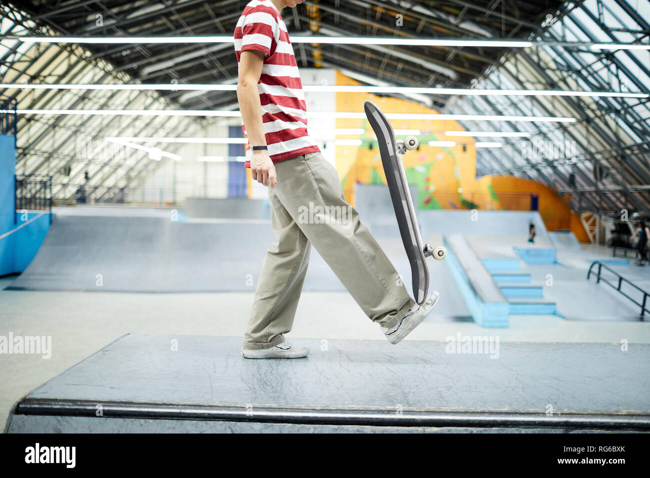 Training with skateboard Stock Photo - Alamy