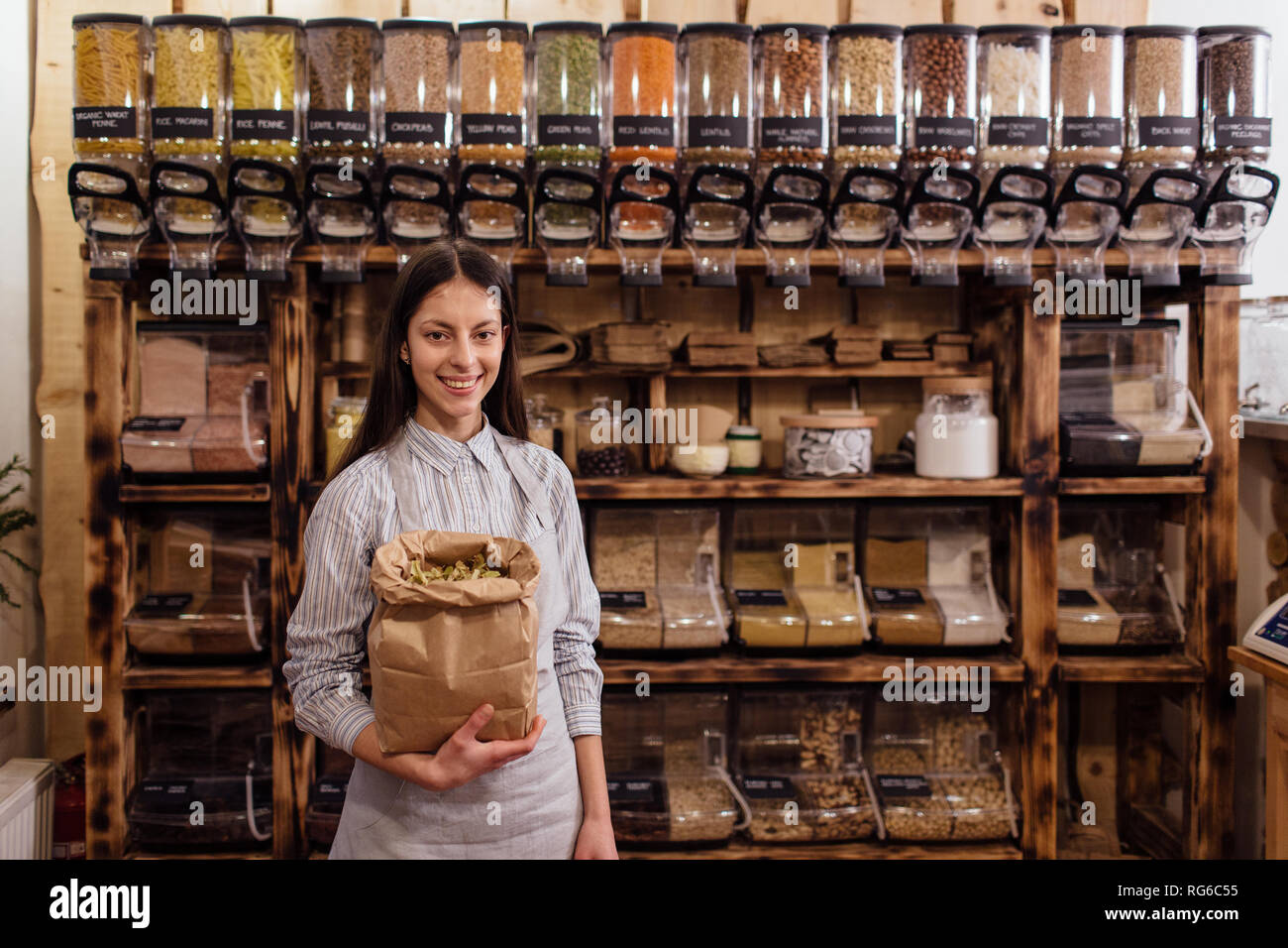 Shop assistant shopkeeper hi-res stock photography and images - Alamy