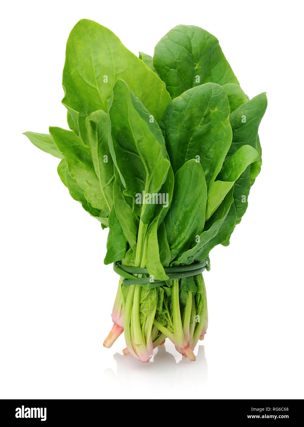 Bunch of fresh spinach isolated on white background Stock Photo - Alamy